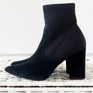 Steve Madden | Shoes | Steve Madden Remy Black Suede Sock Booties ...